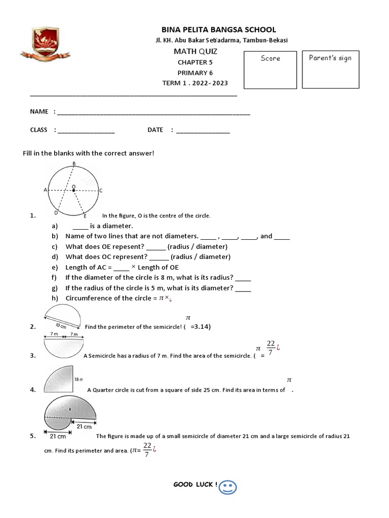 Worksheet Math P6 | PDF