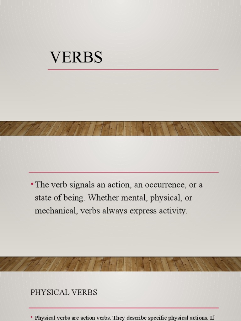 03 Verbs | PDF | Verb | Grammatical Tense