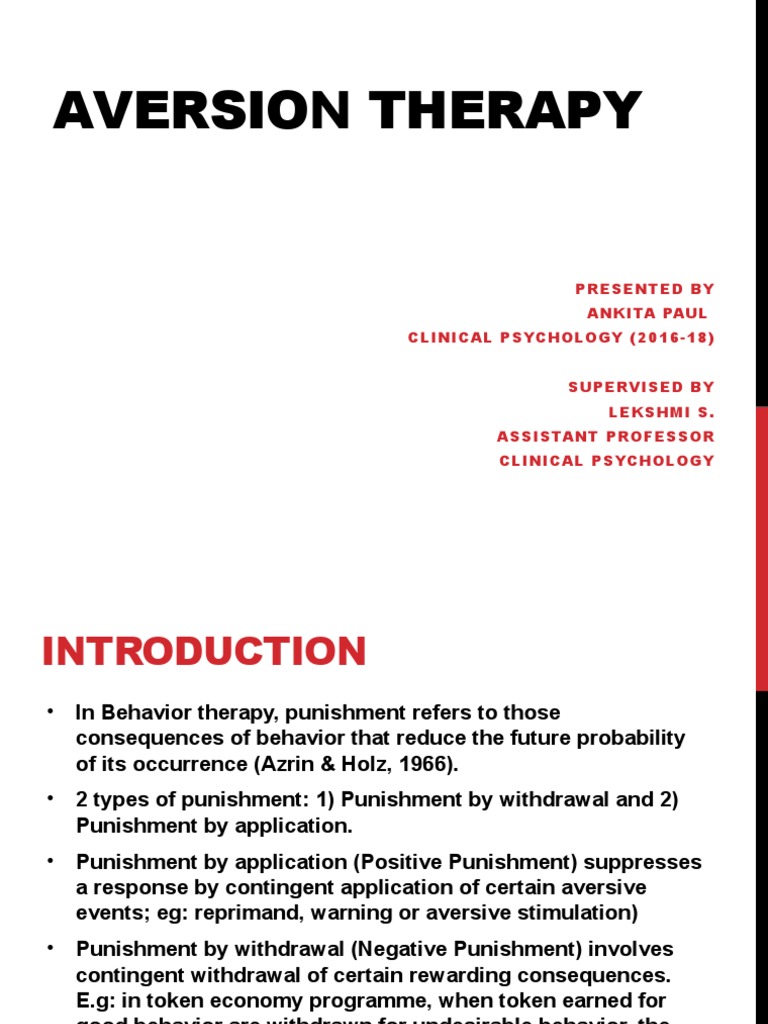 Aversion Therapy | PDF