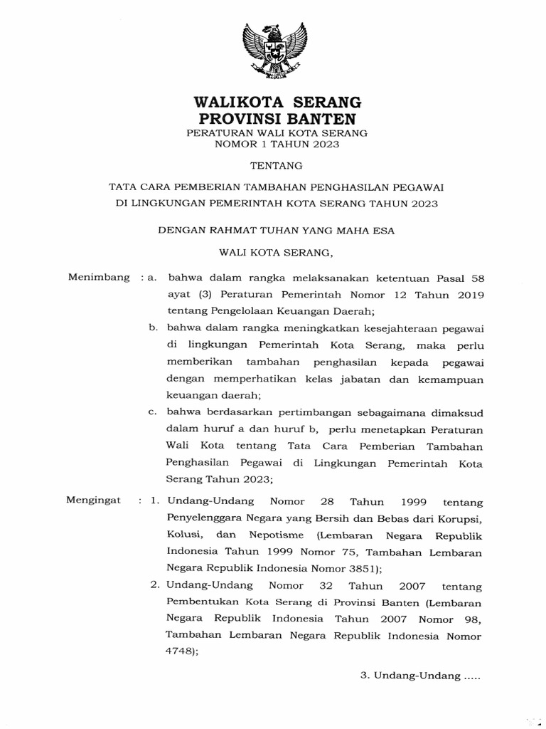 Perwal TPP Ta 2023 | PDF