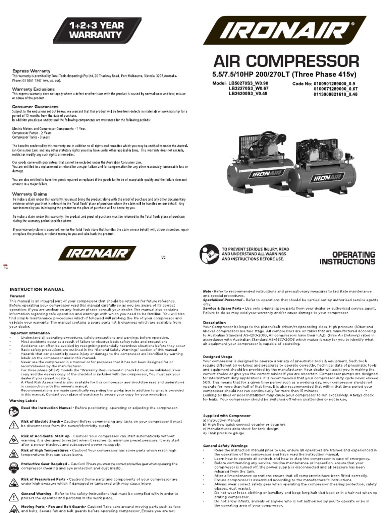 IRONAIR_Compressor Drawing | PDF