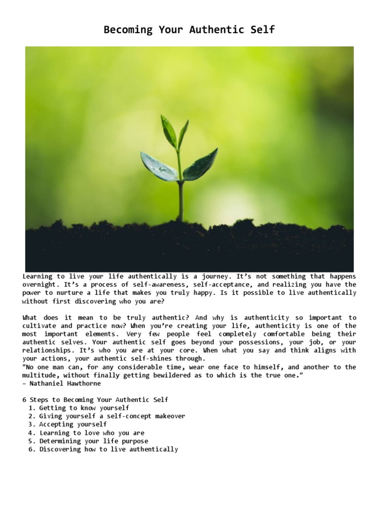 The Authentic Self | PDF