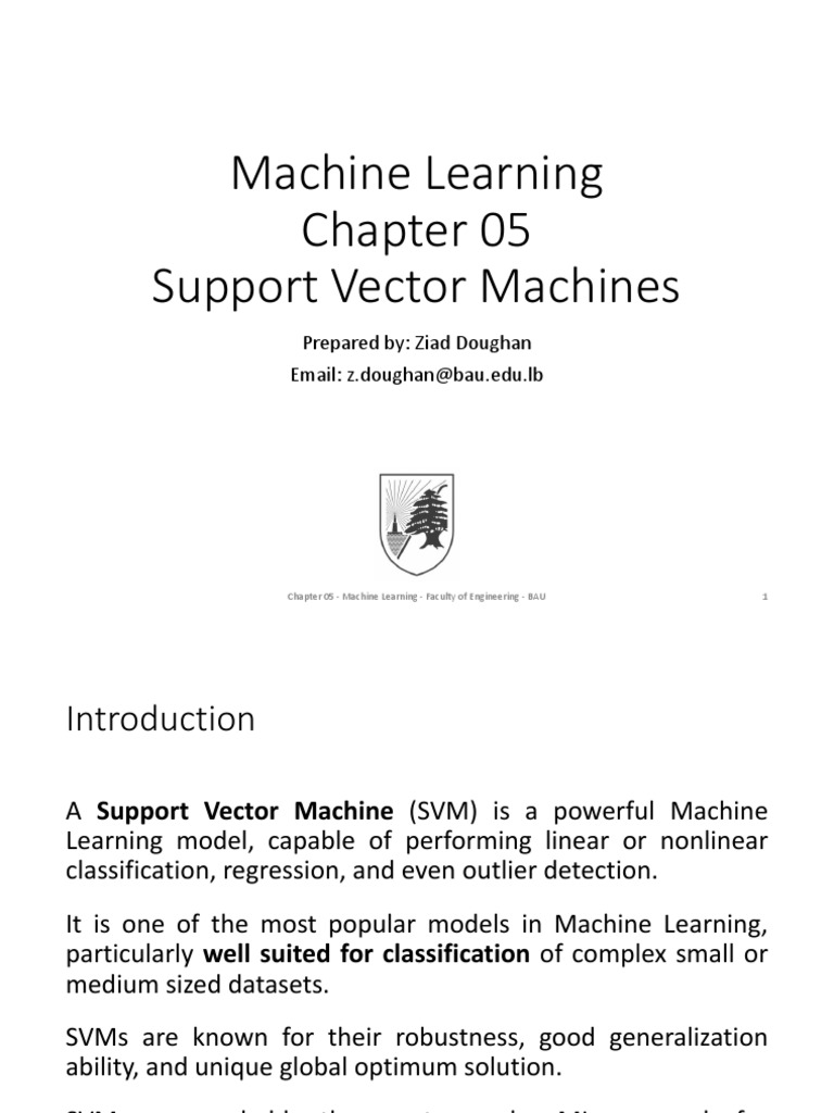 Ml 05 Support Vector Machines Pdf