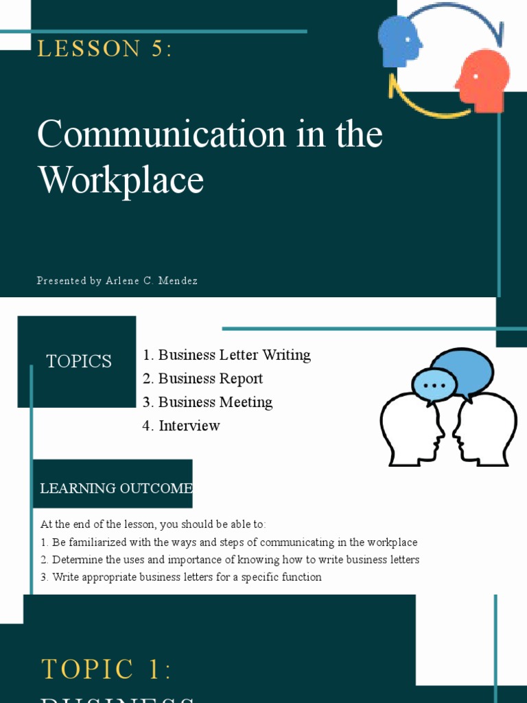 Communication in A Workplace | PDF