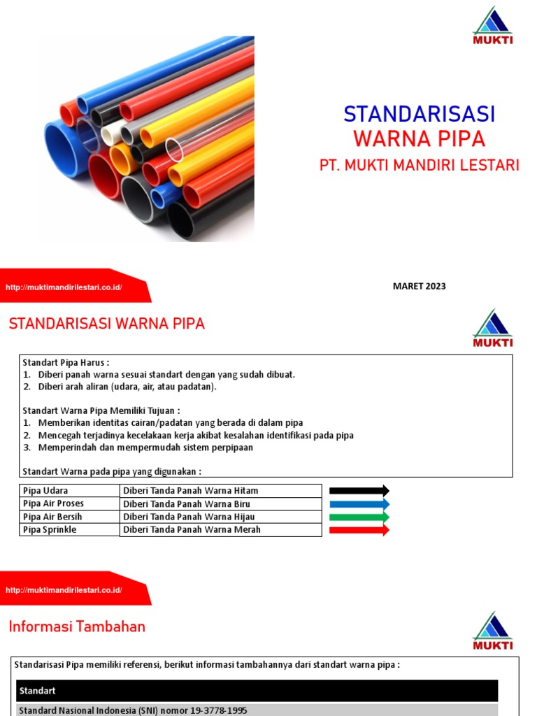 Standar Warna Pipa di Indonesia | PDF