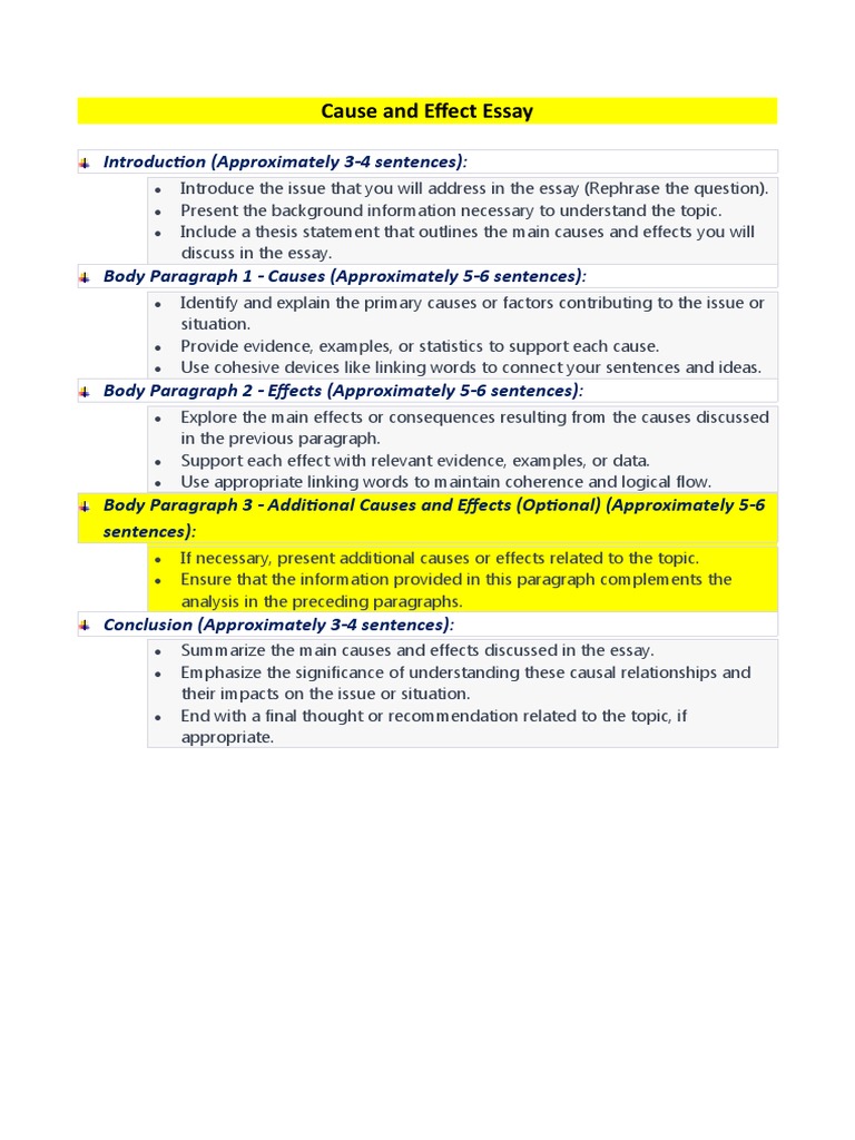 Cause and Effect Essay | PDF