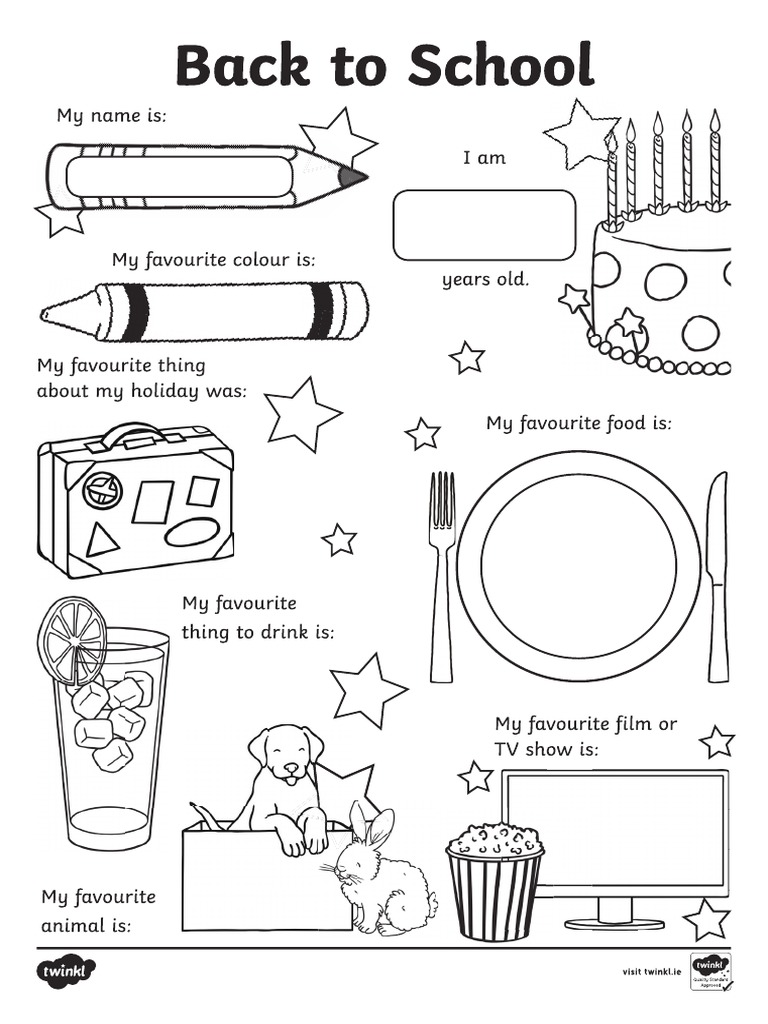 Back To School Summer Holiday Activity | PDF