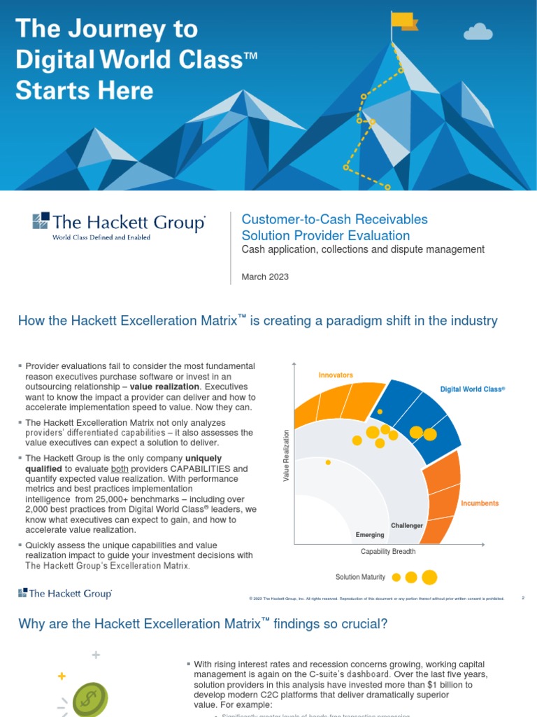 Hackett C2C Receivables Solution Provider Evaluation REDACTED 2303 ...