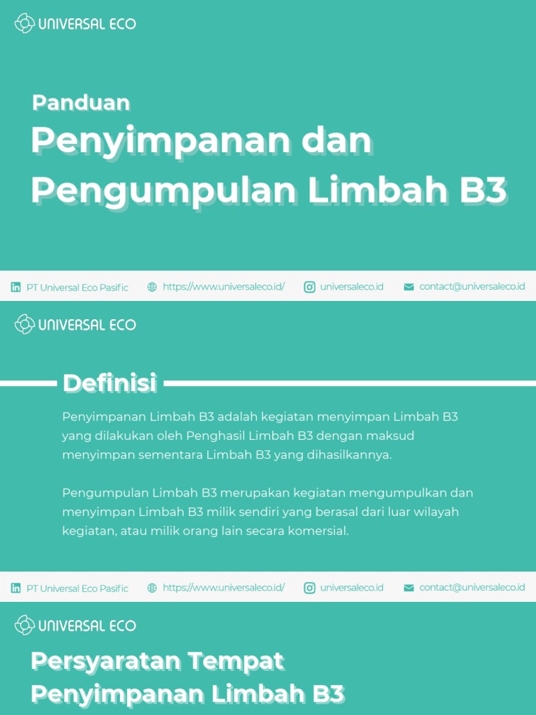 Panduan Penyimpanan Dan Pengumpulan LB3 | PDF