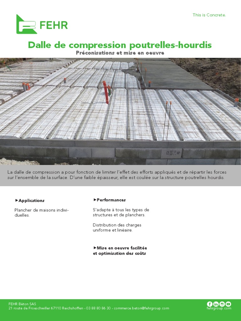 Dalle de Compression Poutrelles Hourdis | PDF