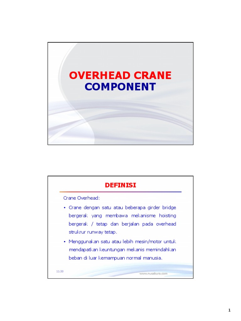 2.2. Overhead Crane Component | PDF