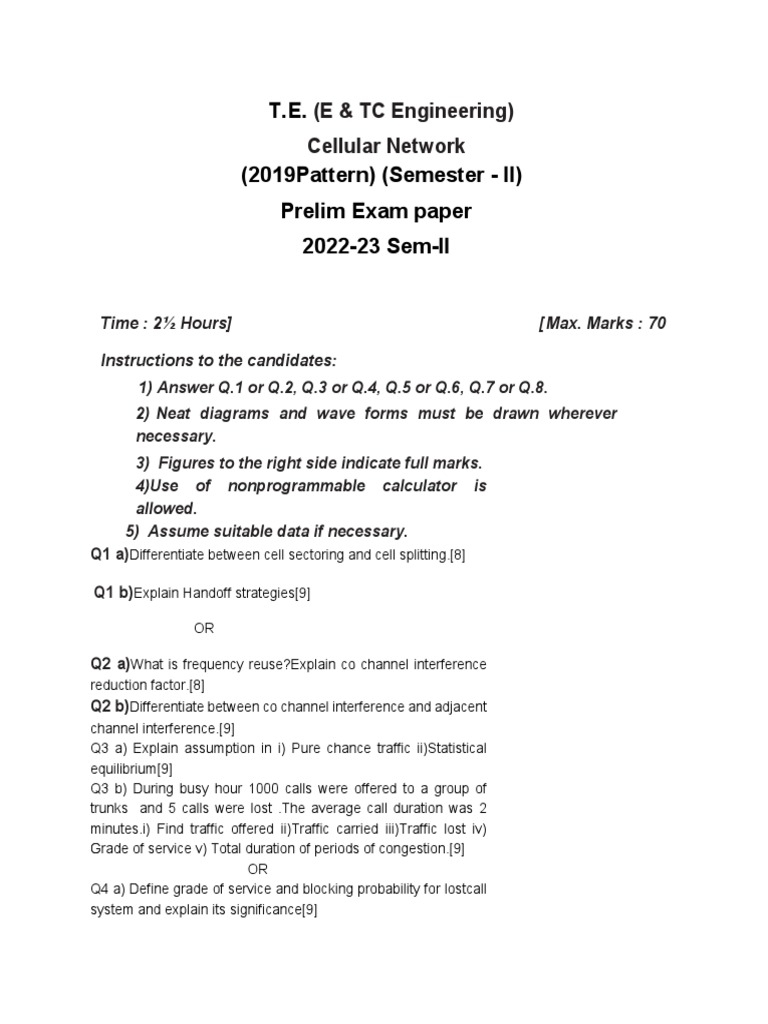 2023 Cellular Network Prelium Paper | PDF | Cellular Network | Telecommunications