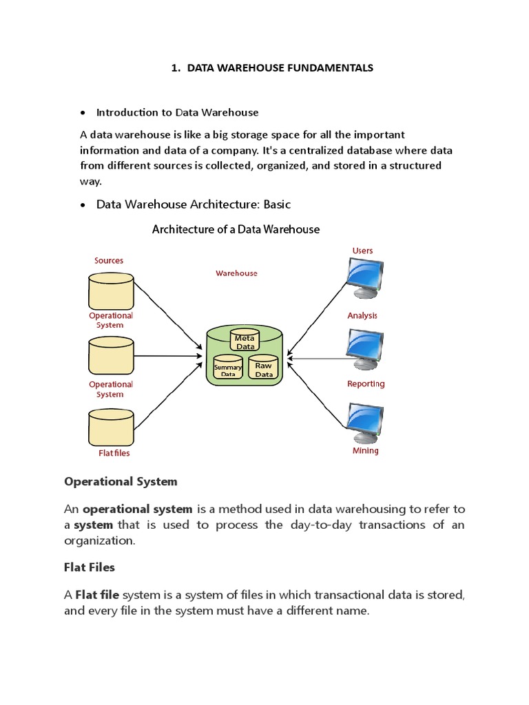 DWM Mod 1 | Download Free PDF | Data Warehouse | Computer Data