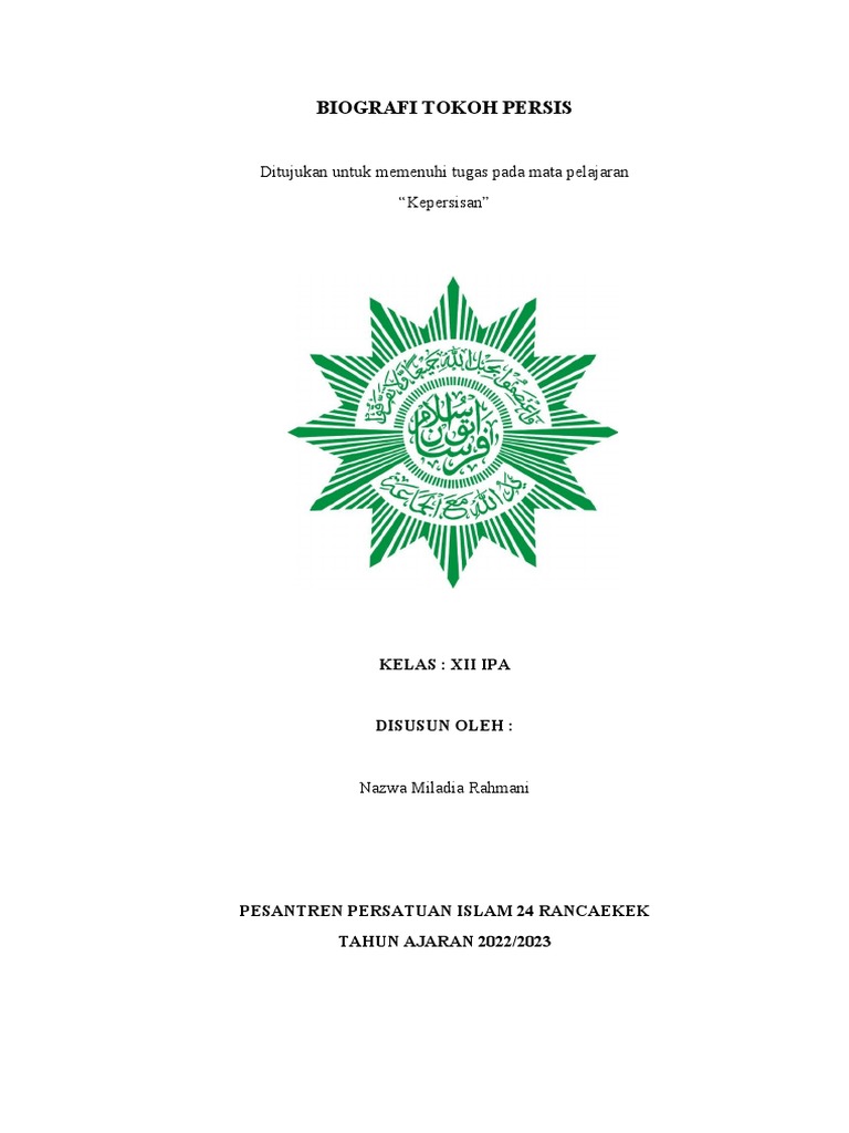 Biografi Tokoh Persis Pdf