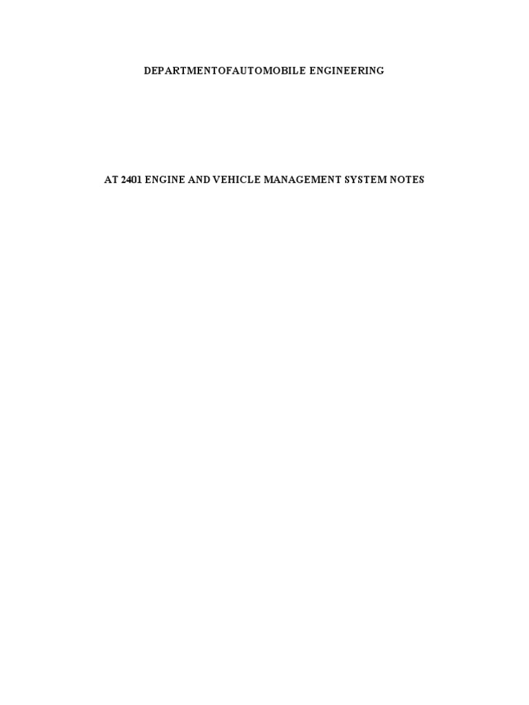 Engine Vehicle Management Systems | PDF | Control Theory | Ignition System