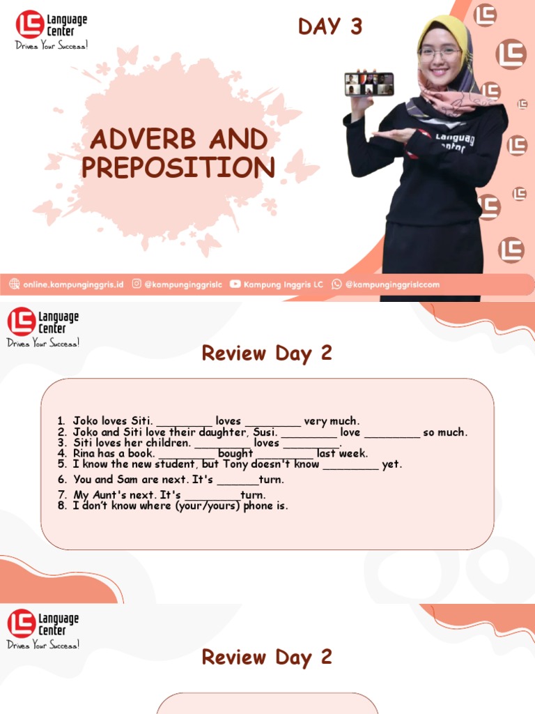 DAY 3. Adverb and Preposition | PDF