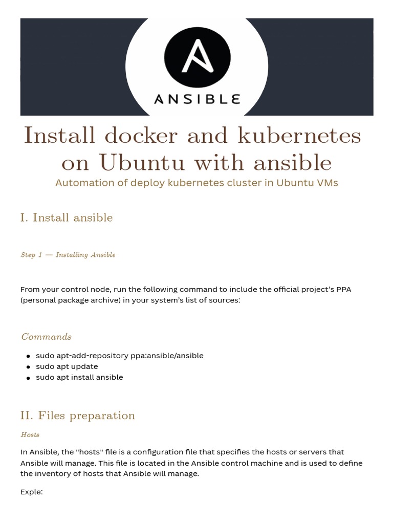 Docker-k8s-with-ansible | PDF
