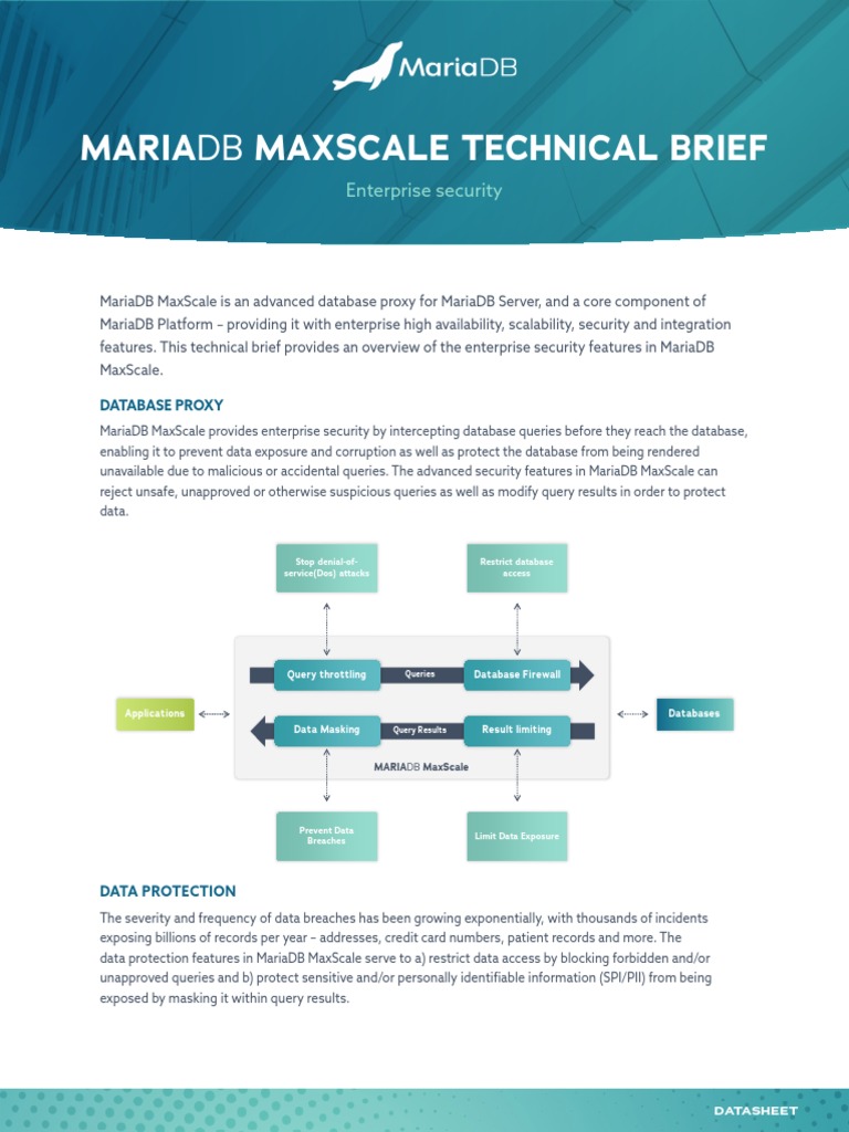 mariadb-maxscale-security_datasheet_1041 | PDF