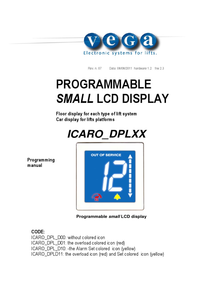 (VEGA ENG) Manuale Icaro DIP-P Rev07-1 | PDF
