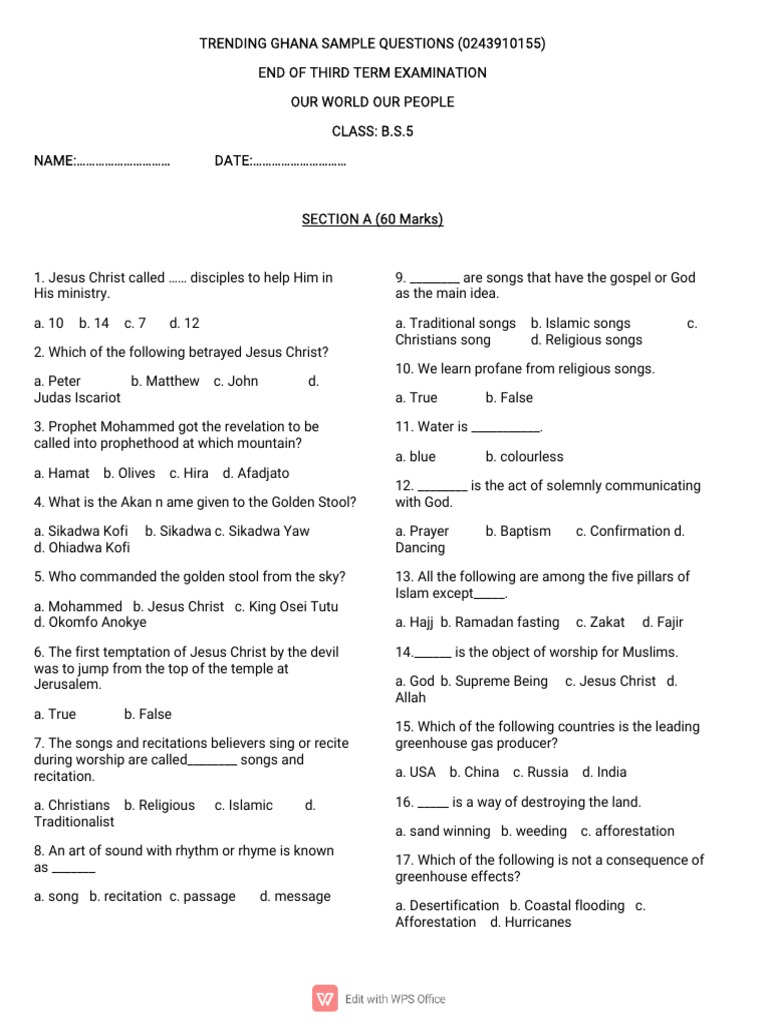 Term 3 B5 Owop Questions-1 | PDF