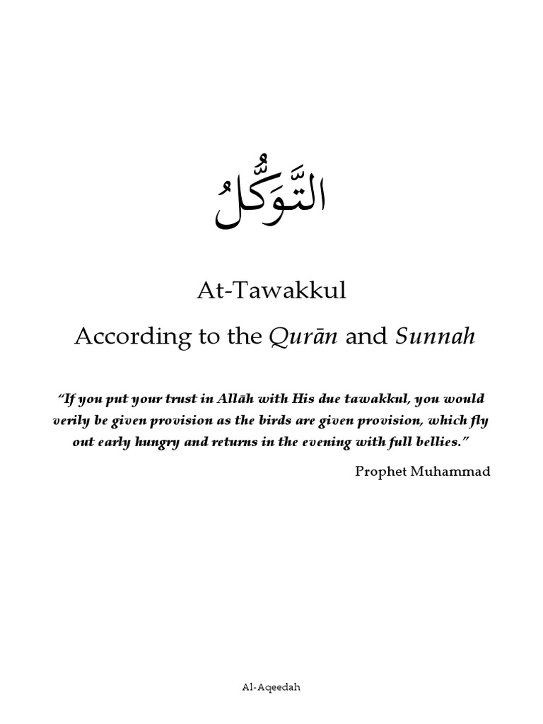 Tawakkul | Download Free PDF | God In Islam | Tawhid