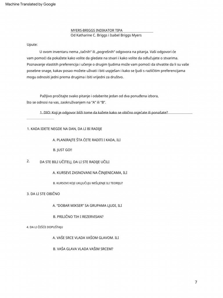 Myers-Briggs-Personality-Test (1) | PDF
