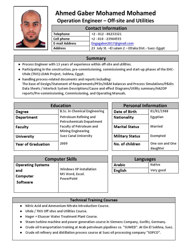 Operation Engineer O&U | PDF