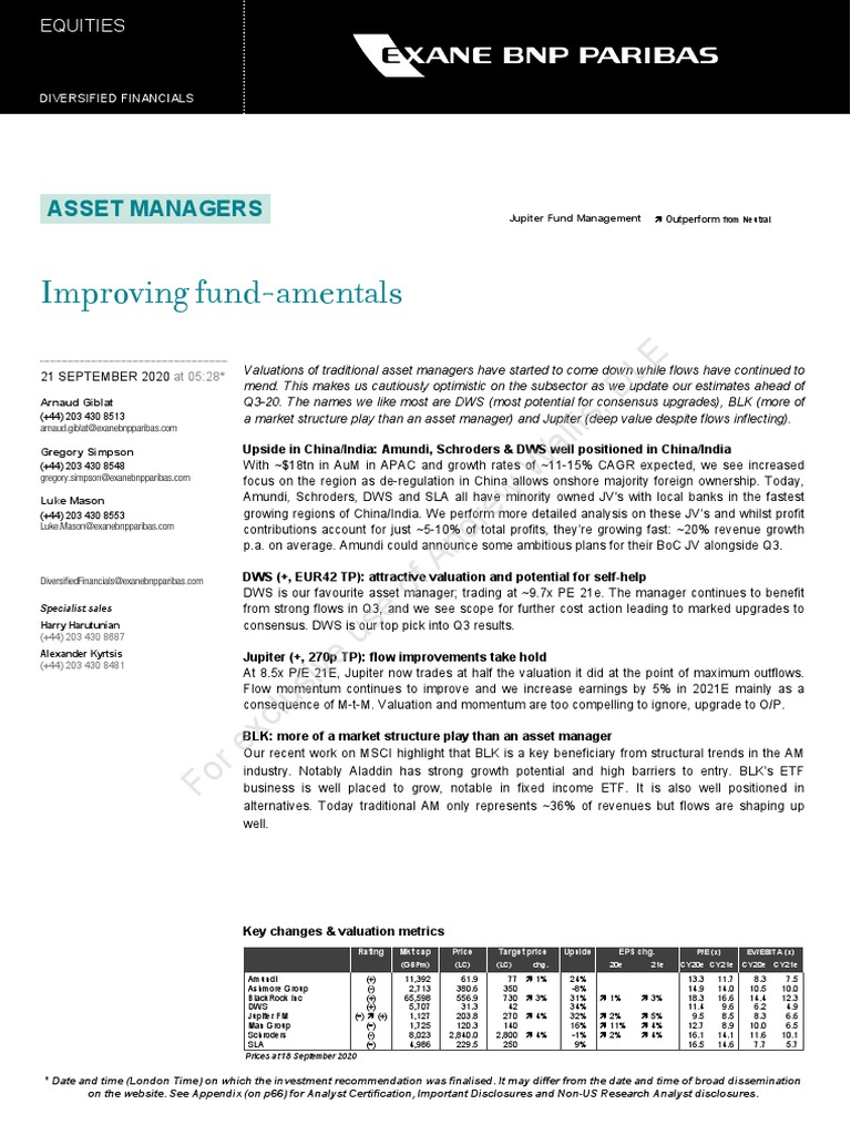 Asset Managers Sep2020 | PDF