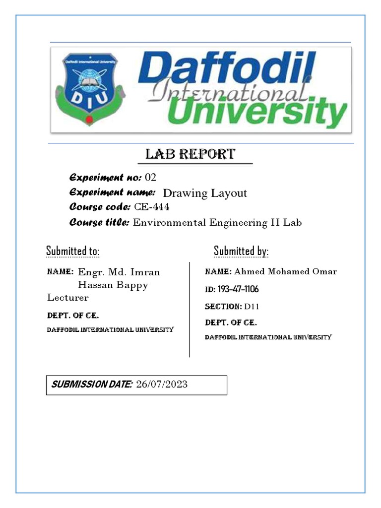 Exp. 2 Drawing Layout | PDF