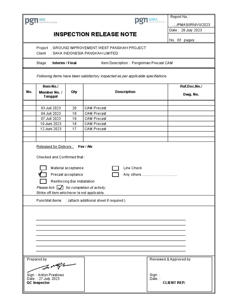 IRN CAM Precast | PDF