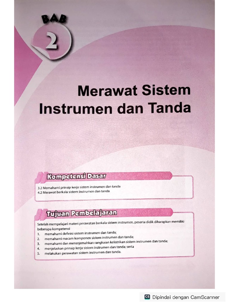 PLSM Kelas XI, Bab 2 Merawat Sistem Instrumen Dan Tanda | PDF