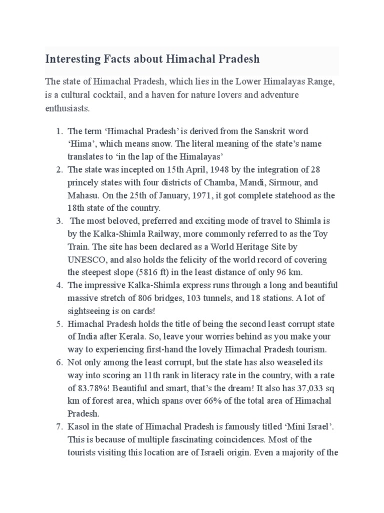 Himachal Pradesh | PDF