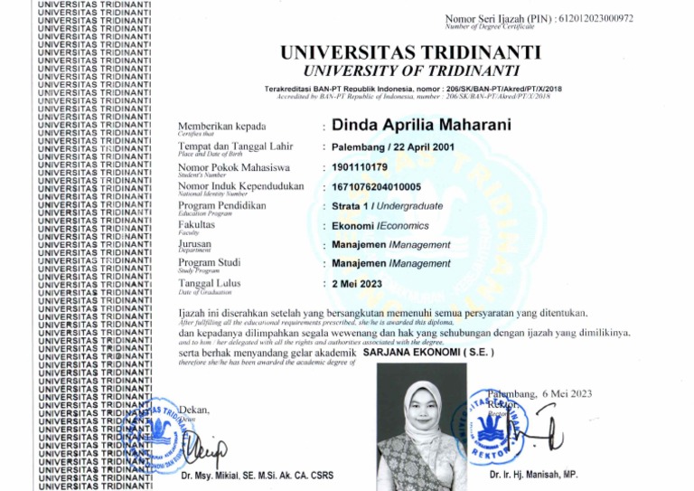 Dinda Aprilia Maharani - Manajemen | PDF