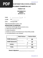 2023 P6 FMA Mendaki PSLE (Paper 1) | PDF | Mathematics