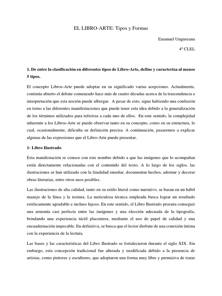 Emanuel Ungureanu - El Libro-Arte - Nuevos Formatos | PDF | Arte de ...