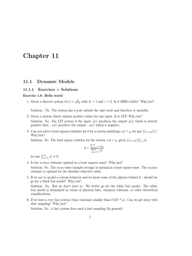 Sol 1 | PDF | Systems Theory | Mathematical Analysis
