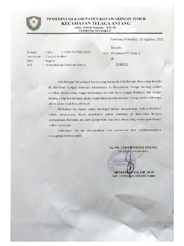 Surat PT. Task | PDF