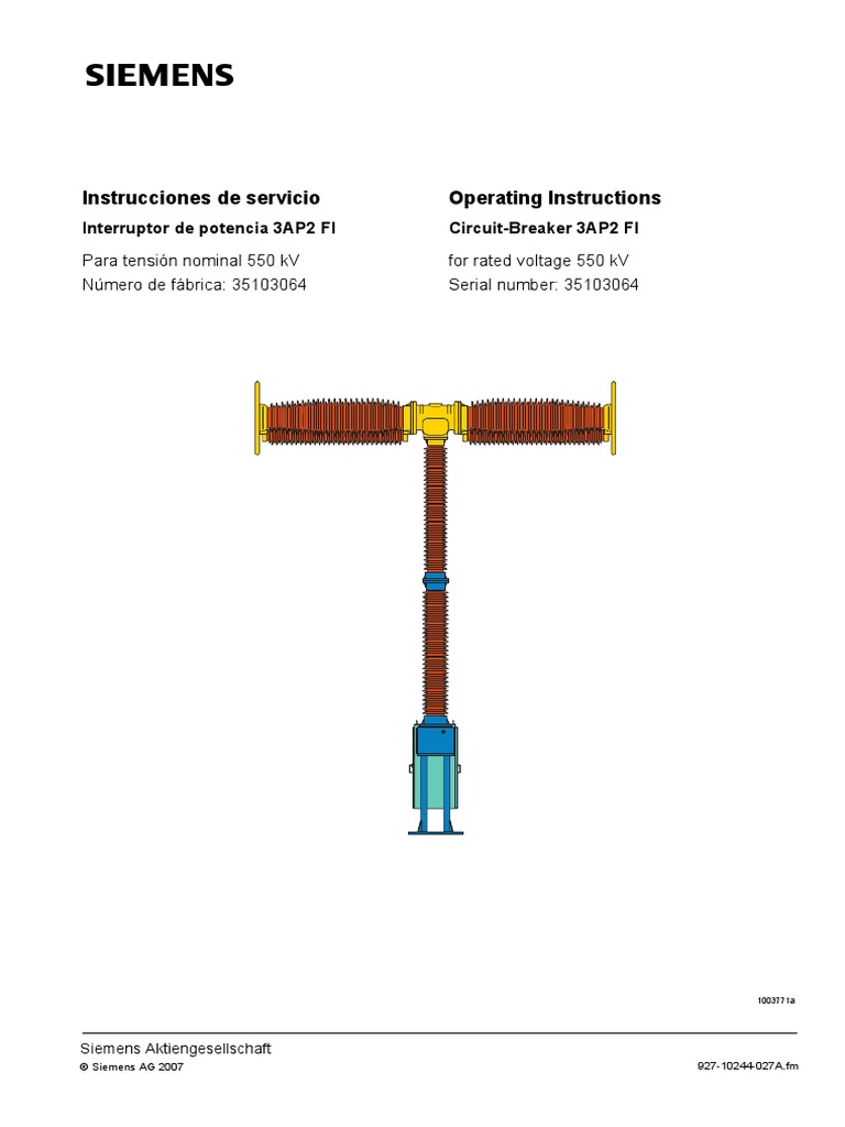 Interruptor Siemens 3AP2 FI | PDF