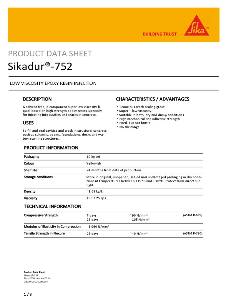 PDS Sikadur-752 | PDF