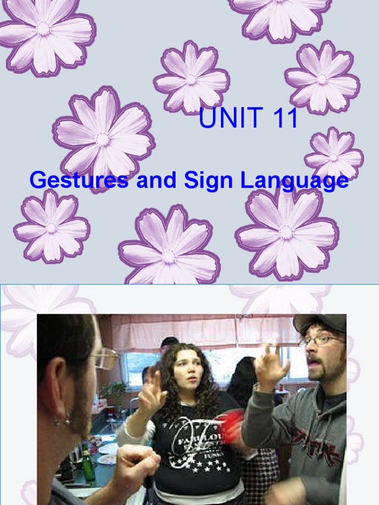 UNIT 11 - Gestures and Sign Language | PDF