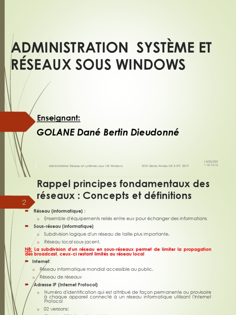Administration Systèmes et Réseaux Windows | PDF | Système de noms de ...