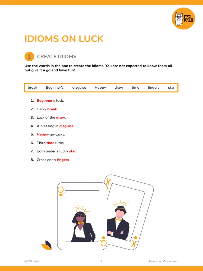 (TV - B2-C1) Idioms - Luck | PDF