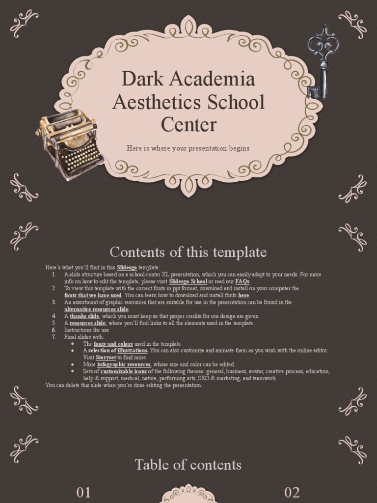 Dark Academia School Presentation Template | PDF | Planets | Planets In ...