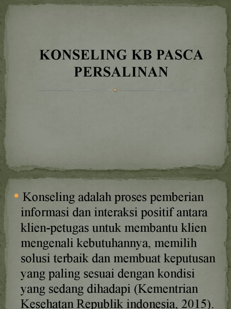 Konseling KB Persalinan | PDF | Bisnis | Pengembangan Diri