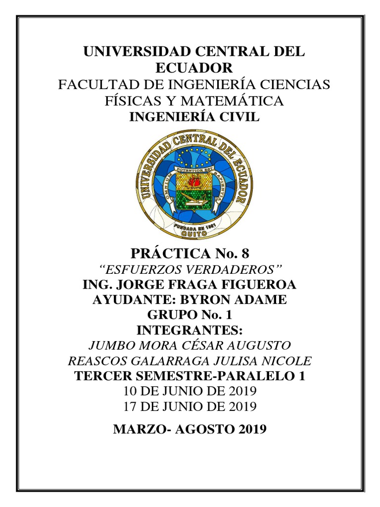 Práctica8 Esfuerzos Verdaderos-Grupo1 | PDF