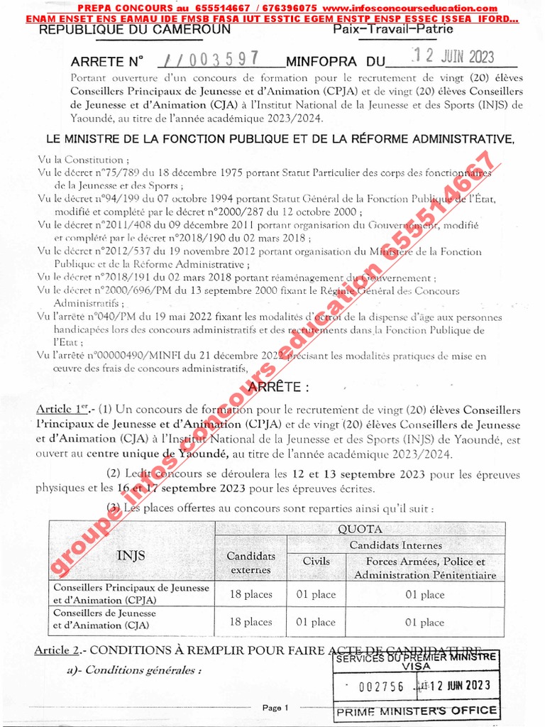 Concours Injs 2023 | PDF