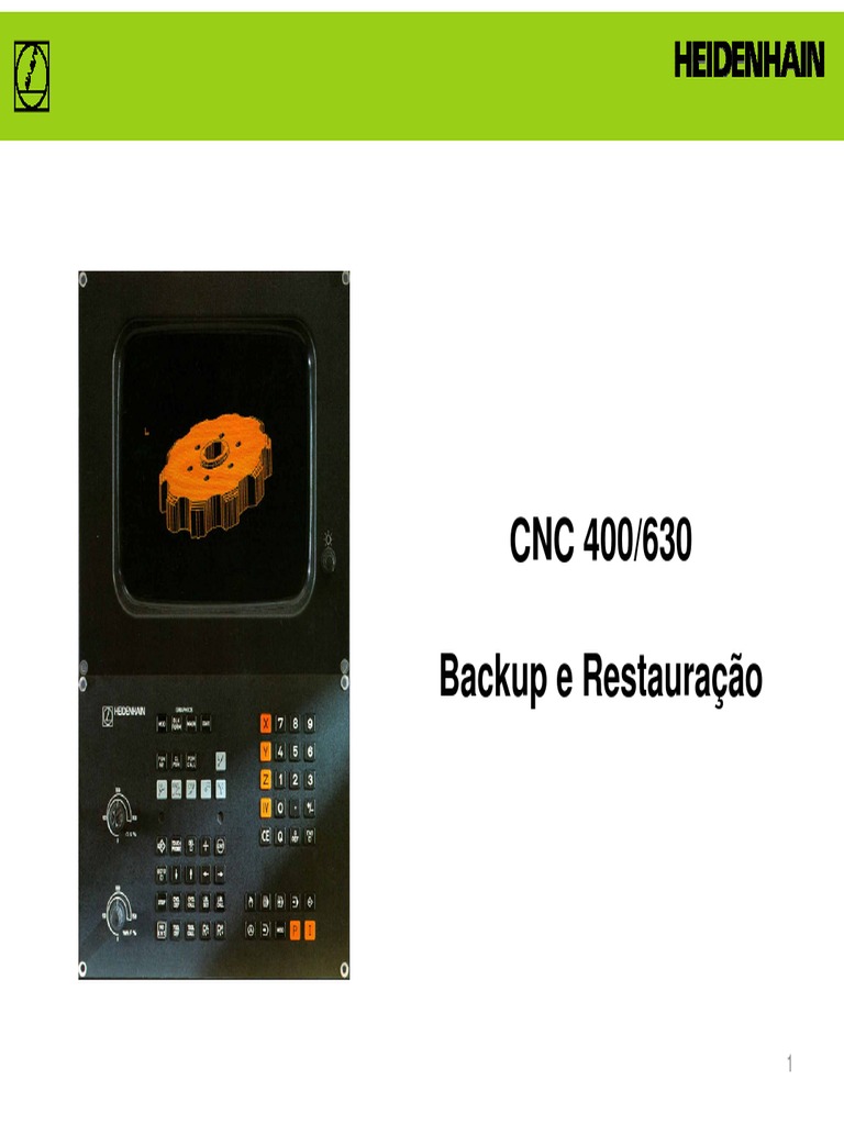 CNC 400 630 Restore e Backup | PDF