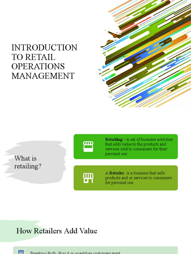 Introduction To Retail Operations Management 1 | PDF