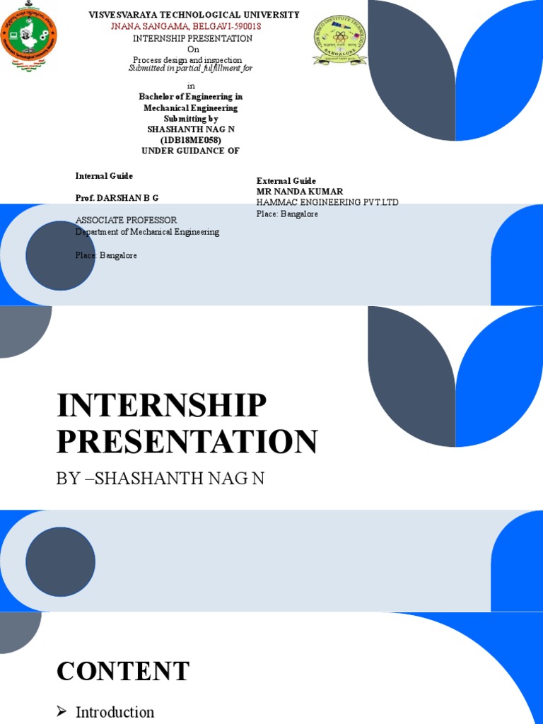 Internship Presentation Pdf