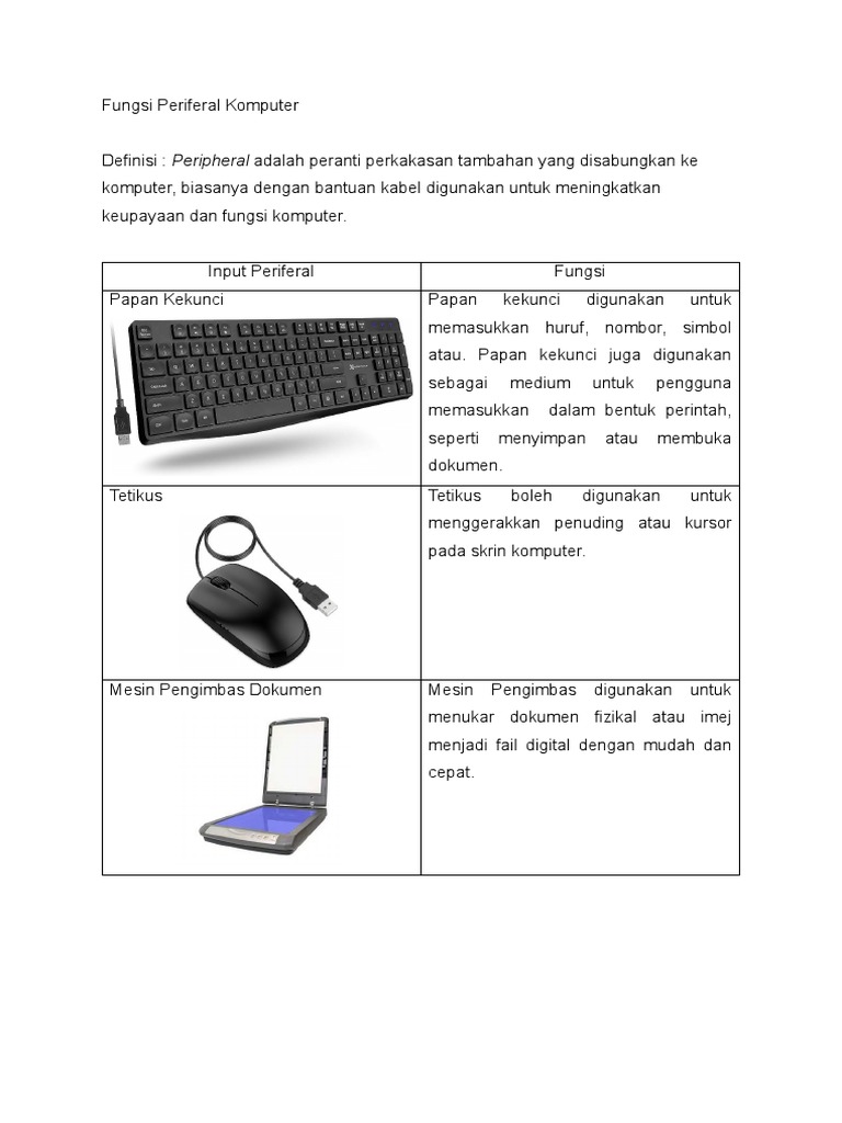 Fungsi Periferal Komputer | PDF